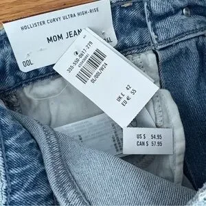 Hollister | Jeans | New Hollister Blue Curvy Ultra Highrise Mom Jeans ...